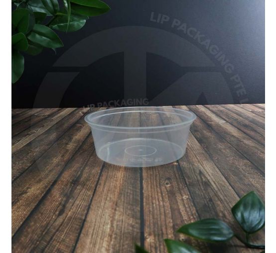 Transparent, microwave-safe plastic Round Container MS 250 (300ml ...