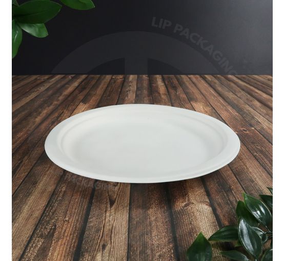 9" Bio Bagasse Plate | Compostable Sugarcane Pulp Fibre – Industrial ...
