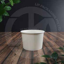 260ml White Paper Bowl | Microwave Safe Dessert/Soup Cup SG ...